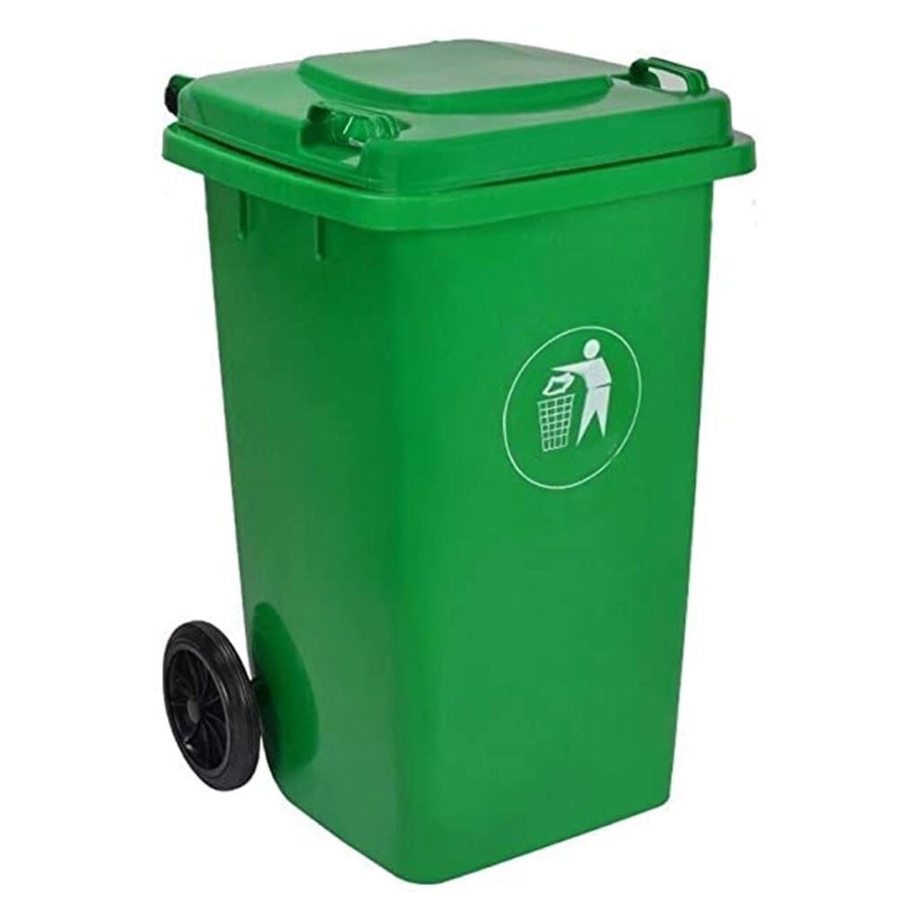 Basurero Con Ruedas 240lts Verde – GP Hogar y Taller